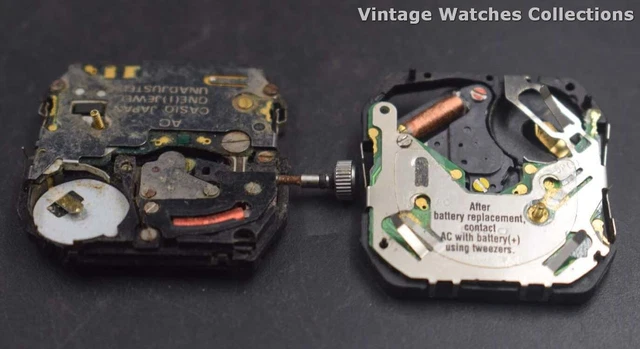 CASIO-MIX QUARTZ NON Working Watch Movement For Parts & Repair O-20193 ...
