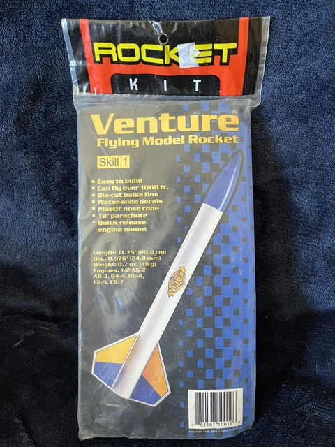 VINTAGE VENTURE, HIGH Performance Rocket Kit by Custom Model Rocket Co ...