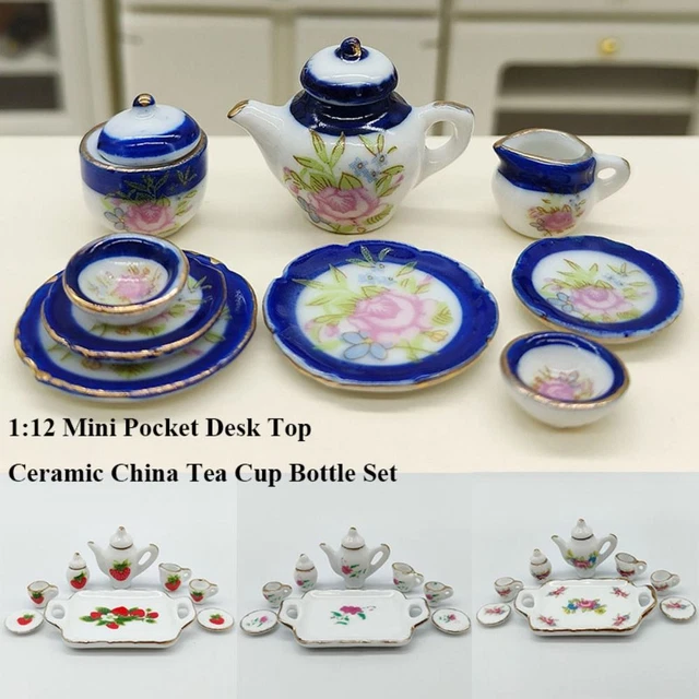 MINI CHINA TEA Cup Pocket Tea Set for 1/6 BJD Doll/11.5" Doll/for ...