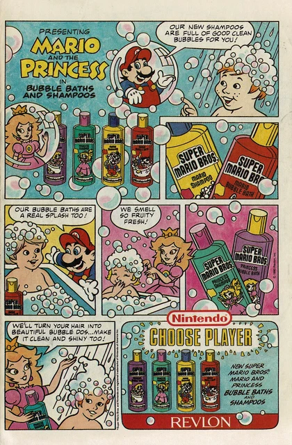 1990S VINTAGE SUPER Mario Bros Video Game Shampoo Promo Print Ad ...