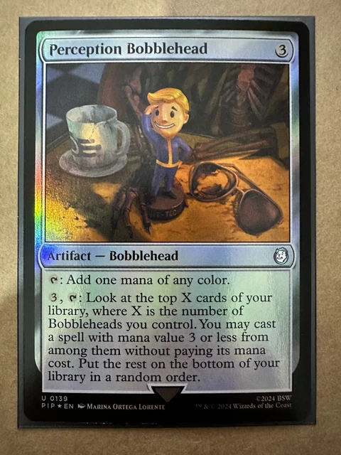 Perception Bobblehead Folie Fallout Universes Beyond Pip Mtg Magic