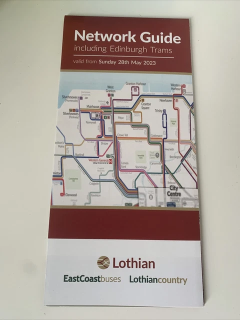 LOTHIAN BUSES NETWORK guide (plus trams) May 2023 issue incl trams to ...