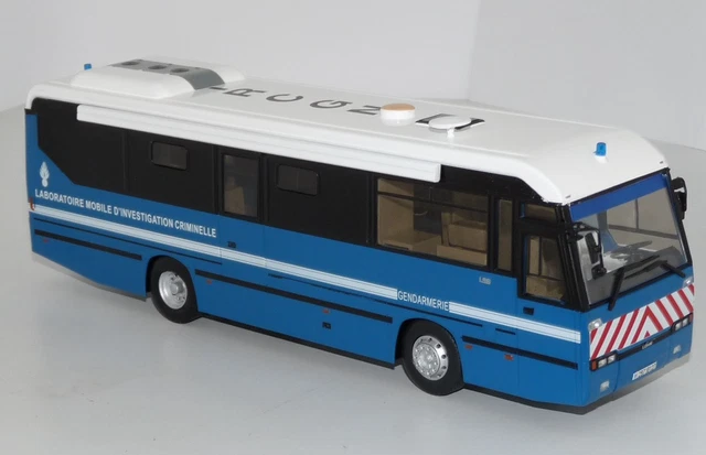 LOHR IRCGN GENDARMERIE Lab French Police Bus Model Diecast Hachette 1: ...