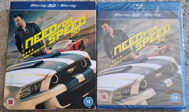 NEED FOR SPEED 3D Blu-Ray 3D + 2D + Slip Cover New Aaron Paul Dominic ...