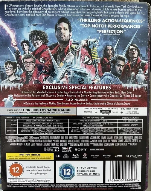 GHOSTBUSTERS : FROZEN EMPIRE (2024) 4K + Blu-ray LTD EDITION STEELBOOK ~SEALED $79.83 - PicClick CA
