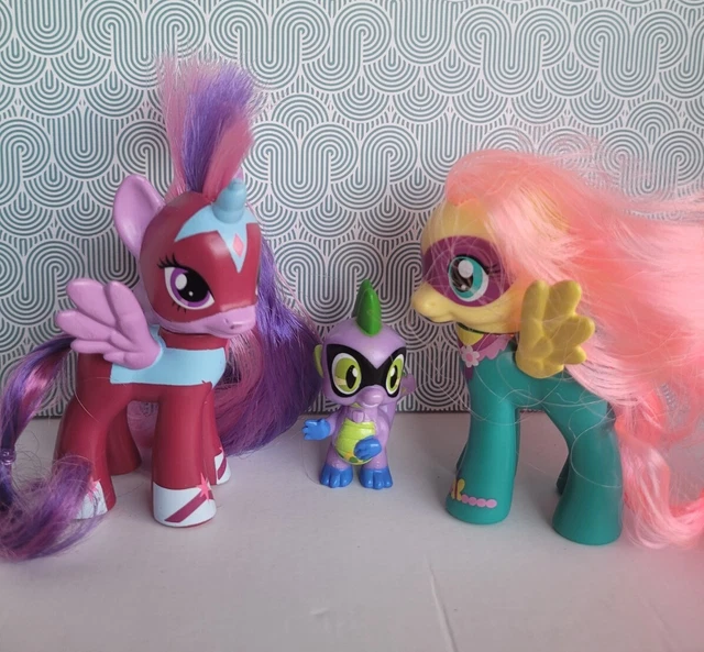MY LITTLE PONY G4 Power Ponies Fluttershy, Twilight Sparkle And Spike £ ...
