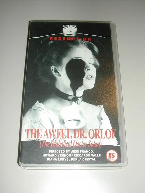 THE AWFUL DR ORLOF Jess Franco VHS video tape Redemption goth horror ...