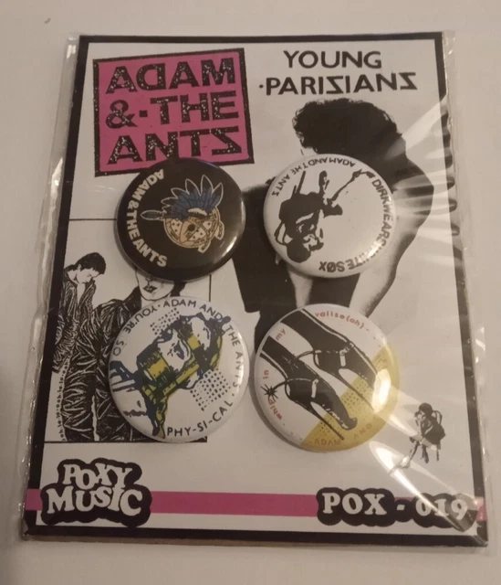 ADAM & THE Ants - Badge Set - Punk- Poxy Music - POX019 £6.00 - PicClick UK