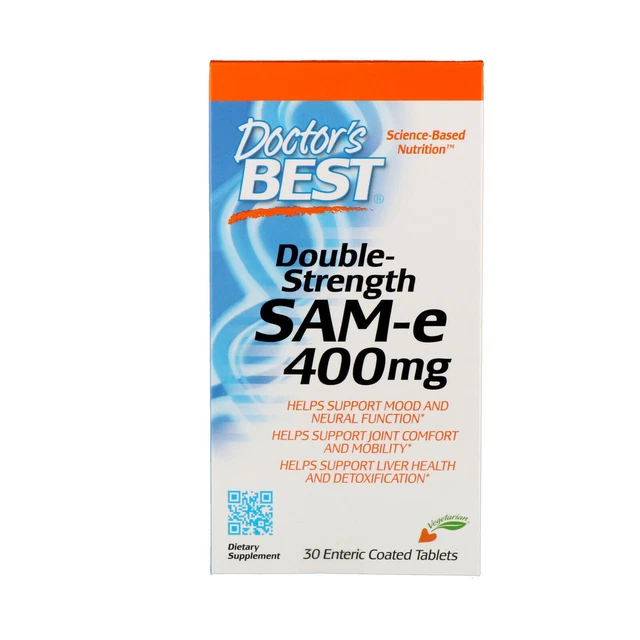 PURE SAM-E 400MG 30 Tablets | Double Strength | Detox Mood Joint Pain ...