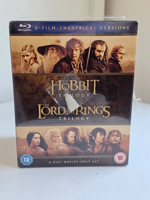 THE HOBBIT & The Lord of the Rings Trilogy Blu-ray 6 Film Theatrical ...