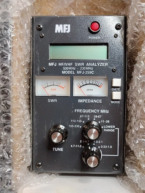 MFJ MFJ-259C HF/VHF 530KHz-230MHz SWR Antenna Analyzer C MY OTHER HAM ...
