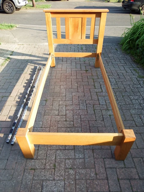 1 X SOLID Oak Single Bed Frame for upcycling £16.13 - PicClick UK