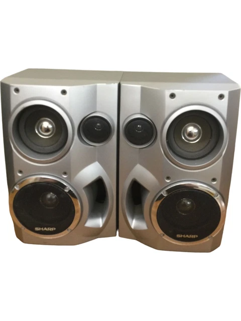 SHARP SPEAKER SYSTEM CP-BA1700H 40W 8 Ohms Silver Woofer Tweeter £20.50 ...
