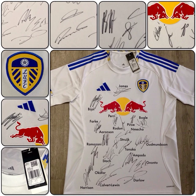 LEEDS UNITED 2025/2026 Premier League Squad Signed Shirt w/ COA £550.00 ...