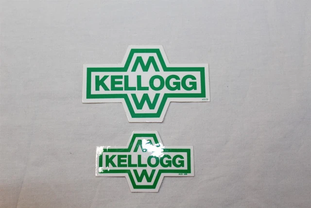 STICKER LABEL ADVERTISING MW Kellogg x2 Collectible Badge Decal $15.82 ...
