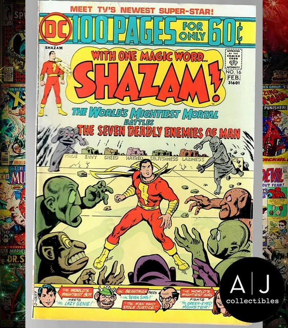 SHAZAM #16 (DC Comics 1975) âge du bronze Captain Marvel 100 pages ...