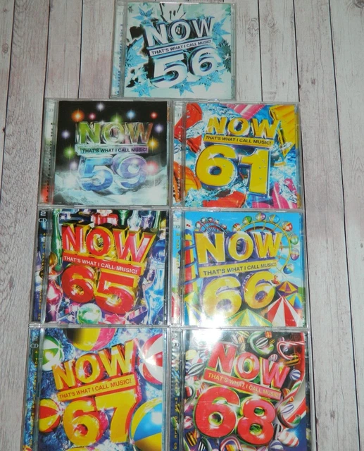 NOW THAT'S WHAT I Call Music Cd Bundle Job Lot 7 CDs 56, 59, 61, 65, 66 ...