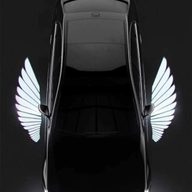 CAR SIDE LED Angel Wing Light Door Welcome Lamp Shadow Projector Light ...