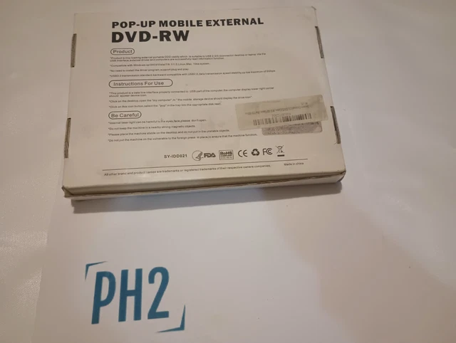 POP-UP MOBILE EXTERNAL DVD-RW drive SY-IDD021 $16.99 - PicClick