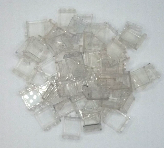 LEGO TRANS-CLEAR WINDOW PANEL 1x2x2 w/SIDE SUPPORTS HOLLOW STUDS 87552 ...