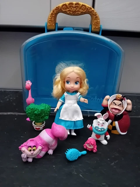 DISNEY STORE ANIMATORS Collection Alice In Wonderland Mini Doll Playset ...
