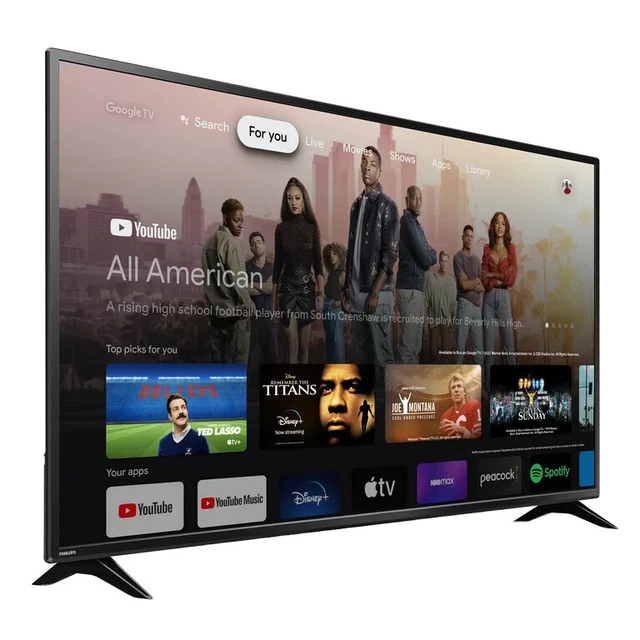 PHILIPS 65& CLASS 4K Ultra HD (2160p) Google Smart LED Television ...