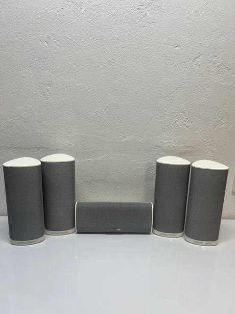 HARMAN/KARDON 5X SAT-TS11WQ 2-Way Speaker Boxes White + Cables £154.59 ...