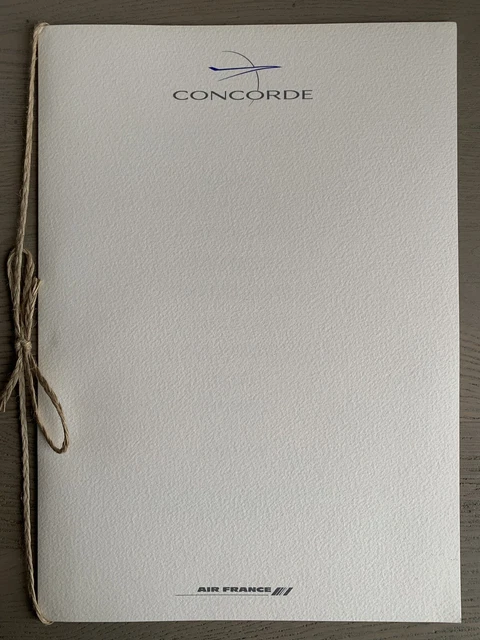 MENU CONCORDE AIR France Complet, New York / Paris EUR 25,00 - PicClick FR