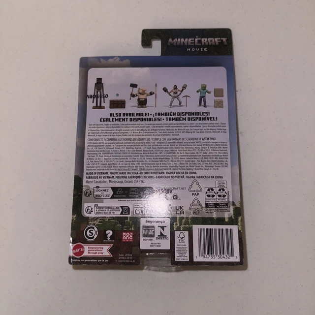 A MINECRAFT MOVIE Garrett Pickaxe & Buckchuckets 4" Figure Mattel 2025 ...