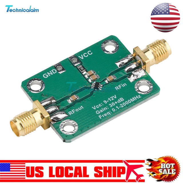 RF WIDEBAND AMPLIFIER Low-noise LNA Broadband Module Gain 32dB 0.1 ...