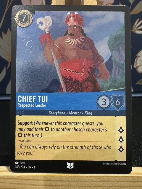 DISNEY LORCANA THE First Chapter - Chief Tui, Respected Leader 143/204 ...