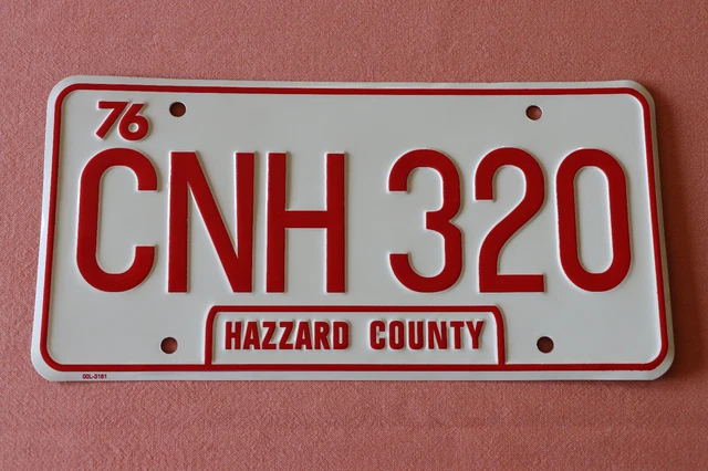 DUKES OF HAZZARD General Lee Kennzeichen CNH 320 License Plate 69 Dodge ...