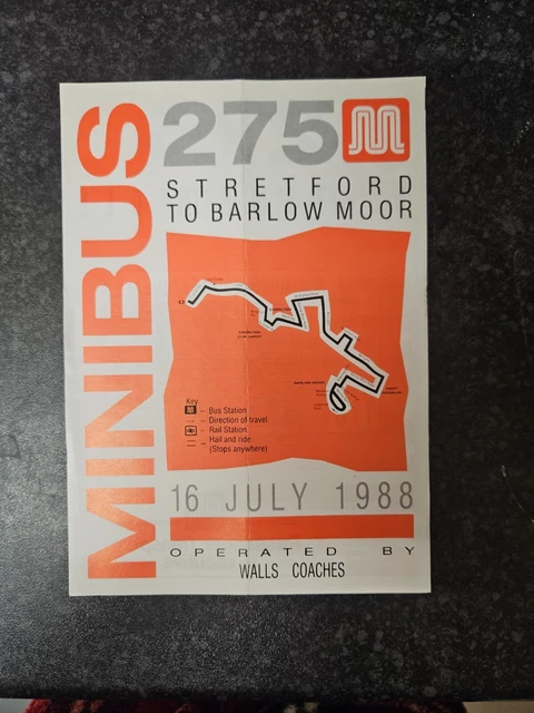 MANCHESTER TRANSPORT TIMETABLE Bus Leaflet Walls Coaches ABJXA1.68 £3. ...
