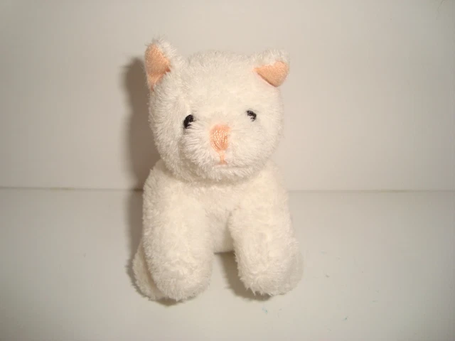 RUSS WHITE KITTEN Kitty Cat Mini Small Plush 3" high $9.99 - PicClick CA