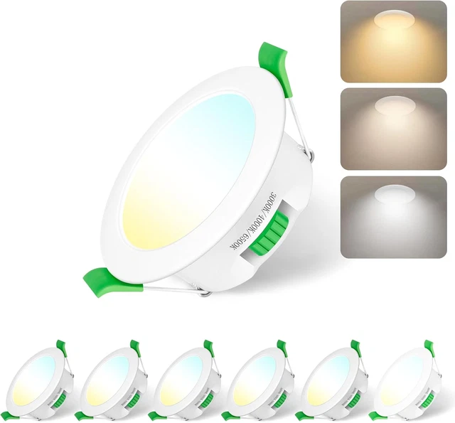 FARETTI LED DA Incasso per Cartongesso 230V, 7W Foro Φ 65-75Mm, IP44, Dimmerabil EUR 39,99 ...