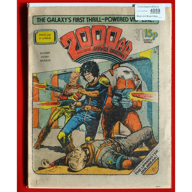 2000AD PROG 218 Judge Dredd Strontium Dog Comic Book 27 6 81 UK 1981 ...