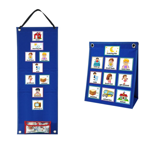 70PCS VISUAL SCHEDULE Cards Daily Routine Card Chore Chart Week ...