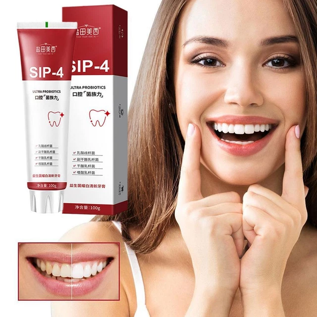 SIP-4 PROBIOTIC TOOTHPASTE, 120g Whitening Toothpaste, Fresh NEW ...