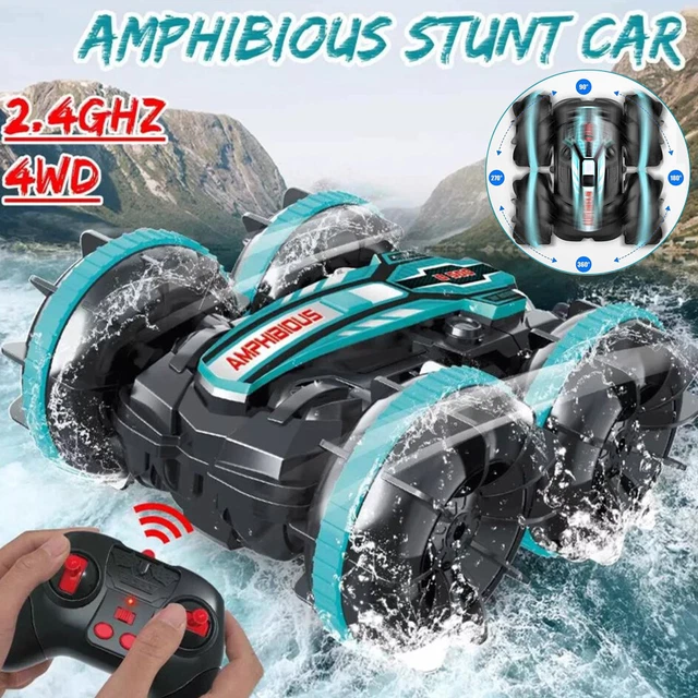 RC STUNT CAR 2.4G Con Telecomando Anfibio Offroad 4WD Giocattolo 360 ...