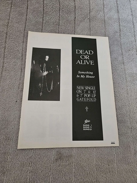 FRAMED MAGAZINE ADVERT 11X8.5" Dead Or Alive : Something In My House £ ...