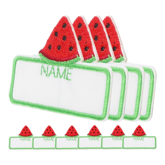 10 PCS CLOTHES Iron Name Tags Cartoon Labels Clothing Embroidery Blank ...
