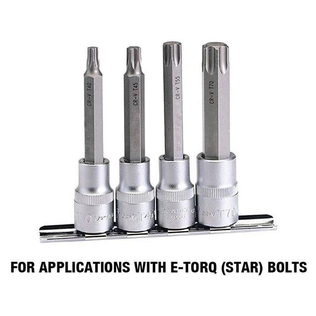 ENSEMBLE PRATIQUE 11 écrous de clé Torx E4 E20 tailles 1/4 et 3/8 pouces lecte EUR 31,49 ...