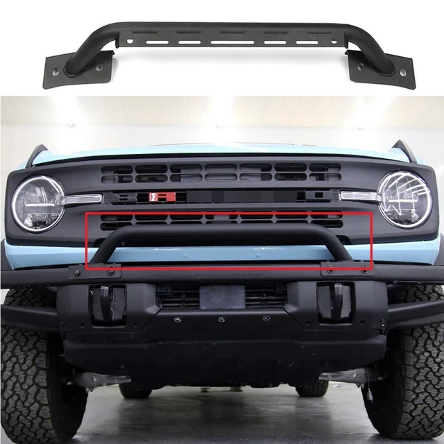 STEEL FRONT BUMPER Guard Fits for Ford Bronco 2021-2024 Black Rolled ...