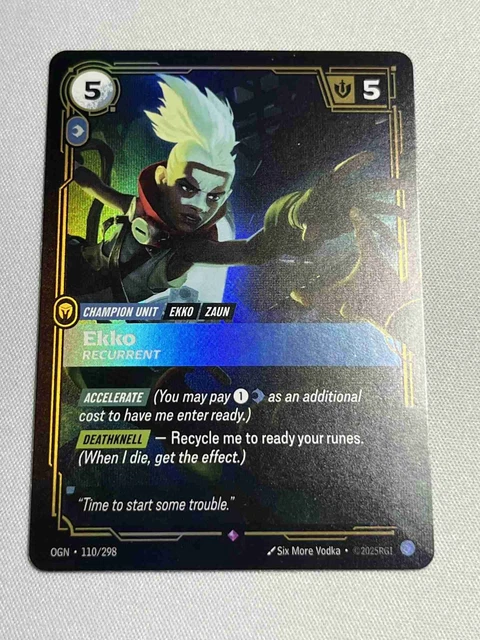 LEAGUE OF LEGENDS TCG Riftbound Origins EKKO - RECURRENT 110/298 ...