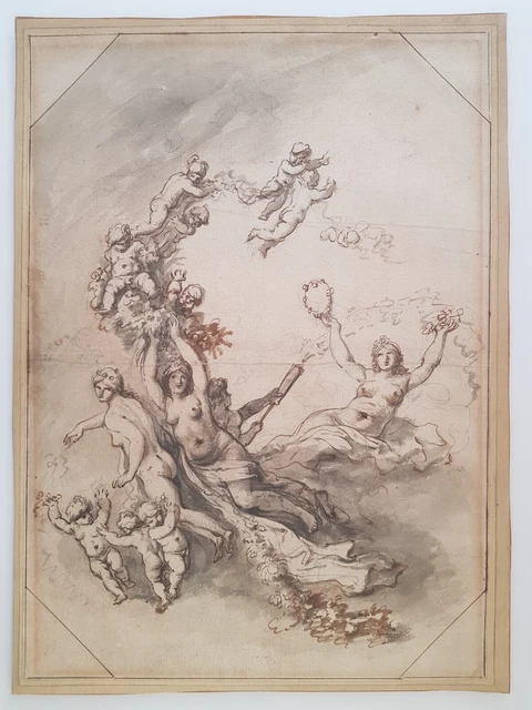 ANCIEN LAVIS, DESSIN, esquisse de peintre Gérard de Lairesse, 1641-1711 ...