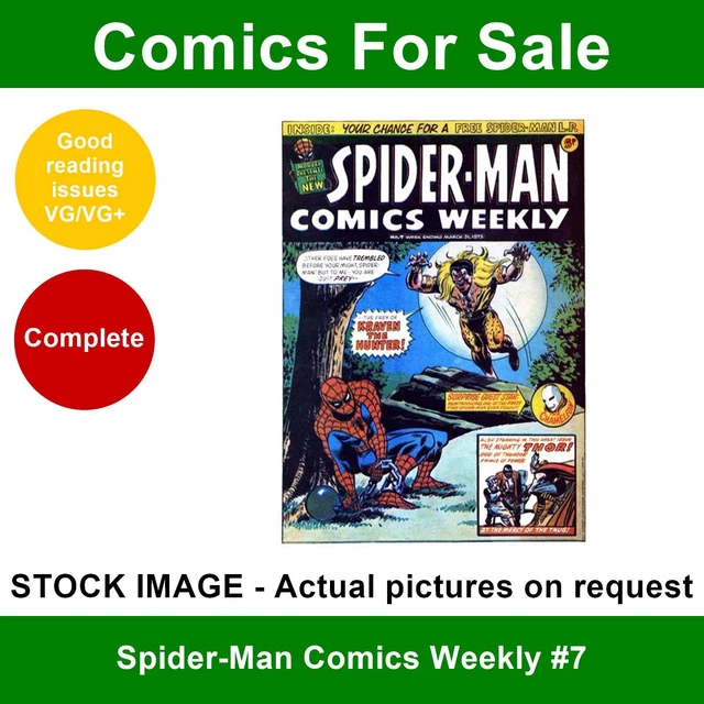SPIDER-MAN COMICS WEEKLY #7 comic - VG/VG+ 31 Mar 1973 - Marvel UK EUR ...