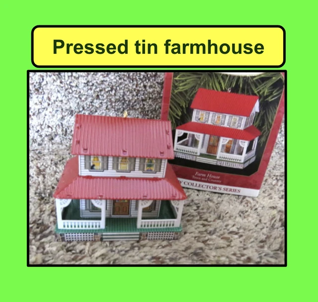 ☀️ HALLMARK FARM House Town & Country series 1 tree Ornament 1999 ...