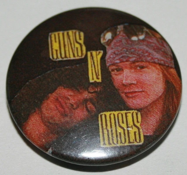 GUNS N' ROSES Badge Axl Rose Slash Original Nineteen Eighties Metal ...