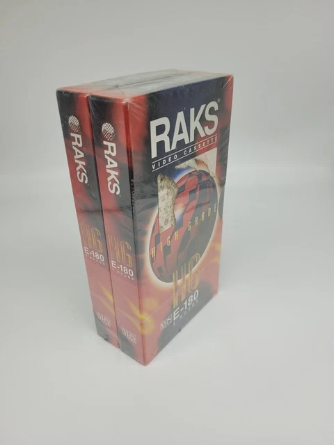 VHS VIDEO TAPES new 180 x2 Raks VHS New Sealed Video Cassette £8.99 ...
