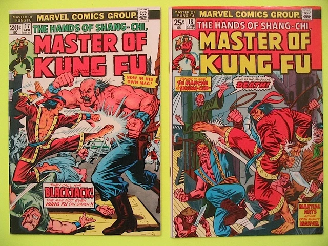 SHANG-CHI MASTER OF KUNG FU numéros 17 et 18 FINE Marvel Comics Paul ...